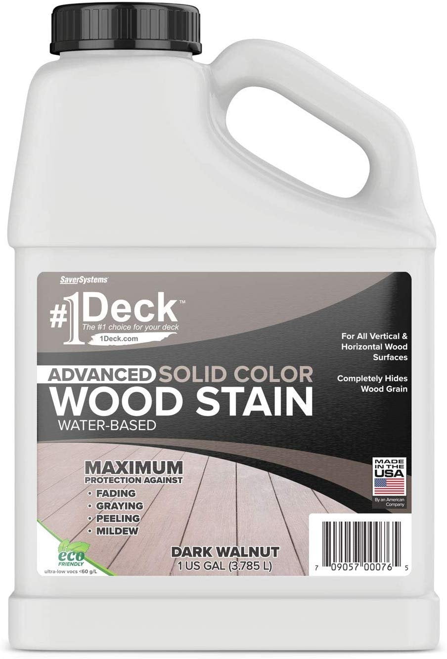 #1 Deck Wood Deck Paint and Sealer - Advanced Solid Color Stain, Water ...