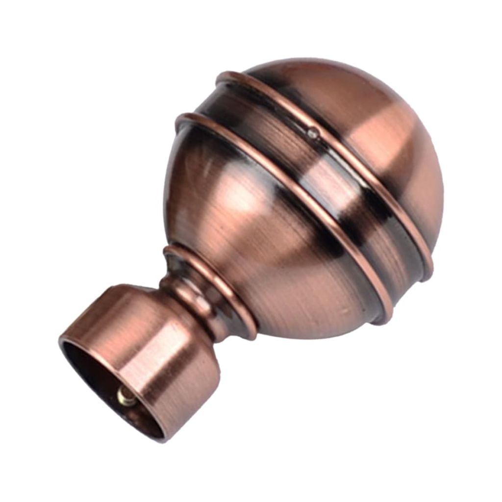 1 Design Chic 28mm Dia Drapery Curtain Rod Ends Caps Finials - Red ...