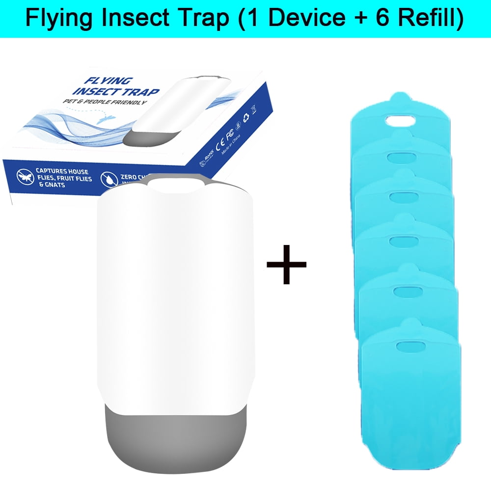 (1 Device + 6 Refill) | Flying Insect Fly Trap Refill Cartridges for ...
