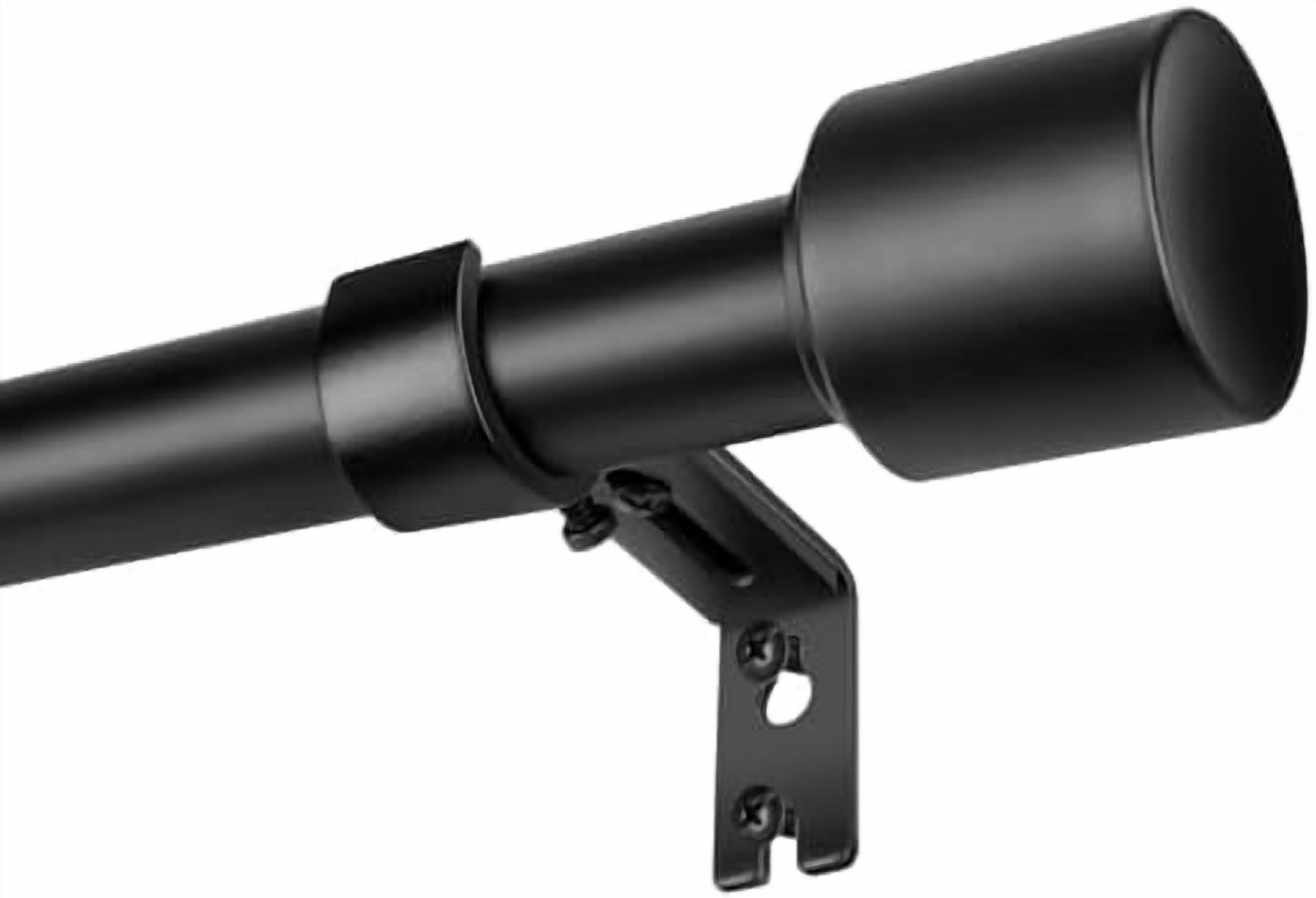 1” Diameter Matte Black Curtain Rods Itself is 30 to 90 inch, 1 Pack ...