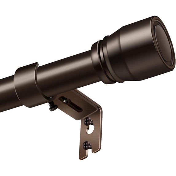 1” Diameter brown curtain rod Itself is 30 to 60 inch. 1 Pack Fits 30 ...