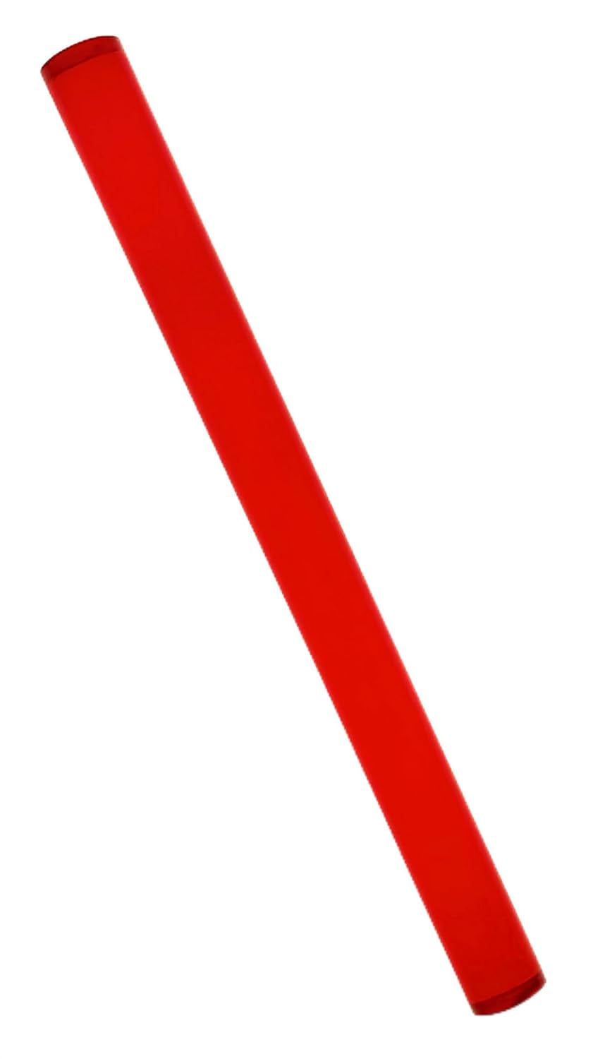 1" Diameter x 18" Long RED Clear Translucent Extruded Acrylic ...