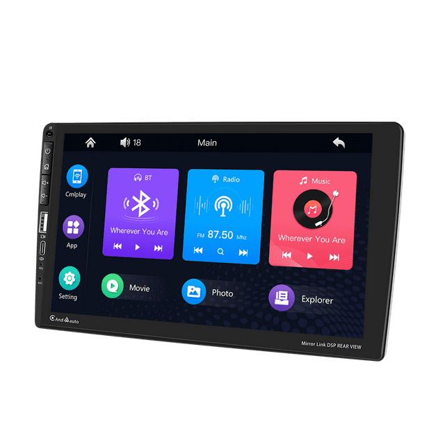 1 Din 9'' Car MP5 Radio Player BluetoothFM AUX USB Carplay Android Auto ...