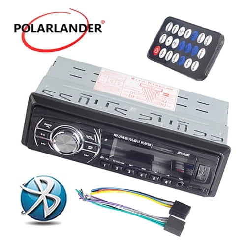 1 Din Bluetooth Aux-in Car Radio Support USB/SD/MMC Card Reader 24V FM ...