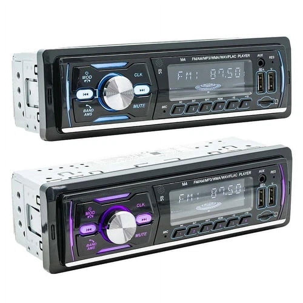 1 Din Bluetooth Car Stereo MP3 Player FM AM Radio Head Unit USB/AUX/TF ...