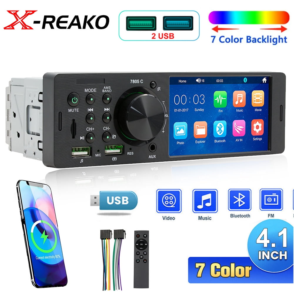 1 Din Car Radio 4.1 inch 2 USB Touch Screen Autoradio Universal ...