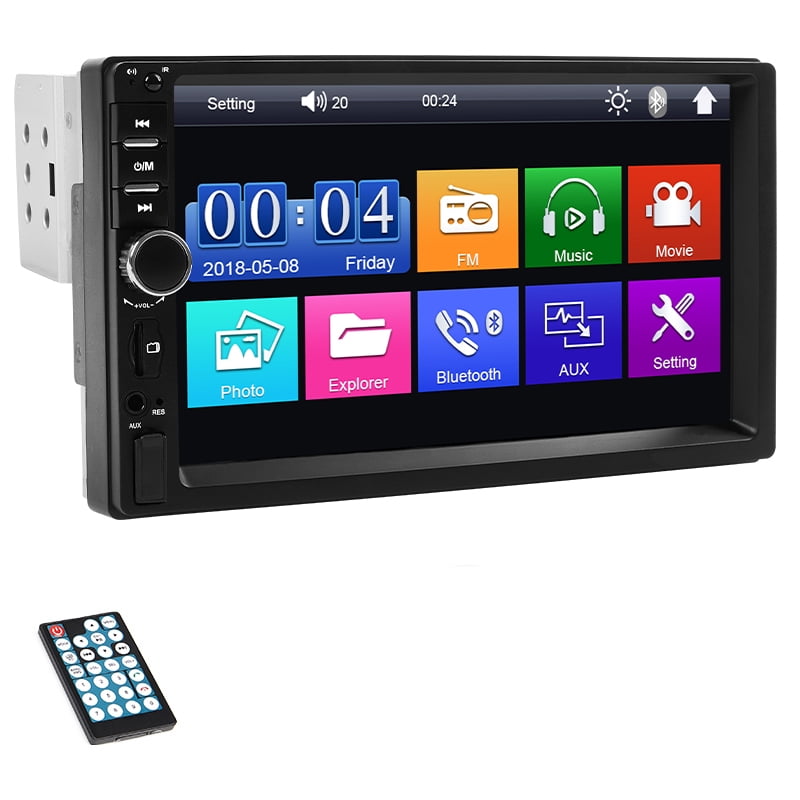 1 Din Car Radios Universal MP5 Multimedia Player 7 Inch HD Touch Screen ...