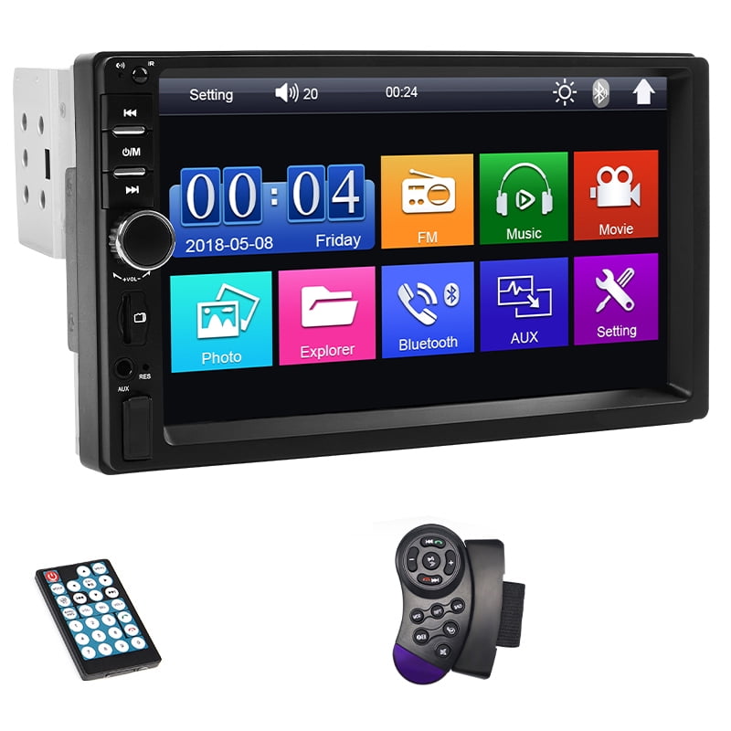 1 Din Car Radios Universal MP5 Multimedia Player 7 Inch HD Touch Screen ...