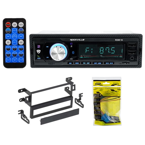 Rockville 1-Din Bluetooth Receiver, MP3, USB, SD, Auxiliary, Remote ...
