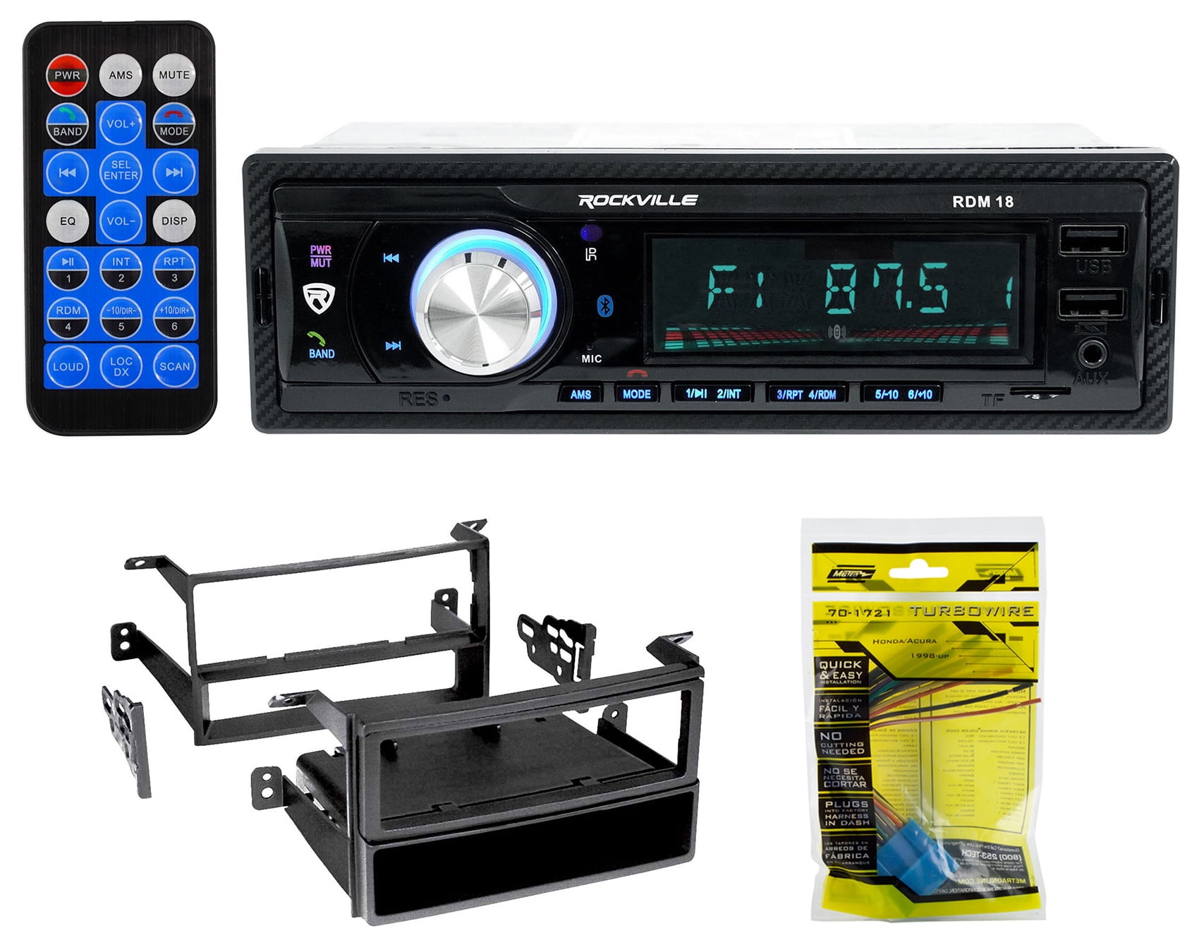 1-Din Digital Media Bluetooth AM/FM/MP3/USB/SD Receiver For 2003-05 ...