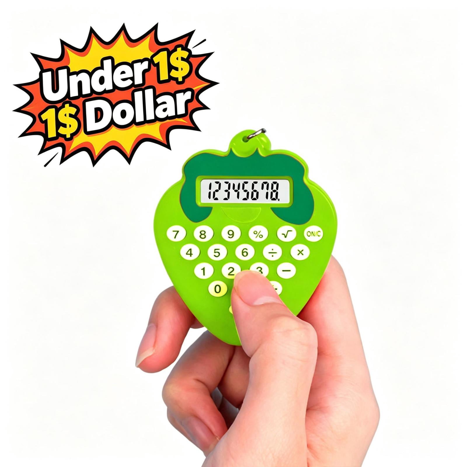 Under 1$ Dollar Cute Strawberry‑Shaped Mini Keychain Calculator ...