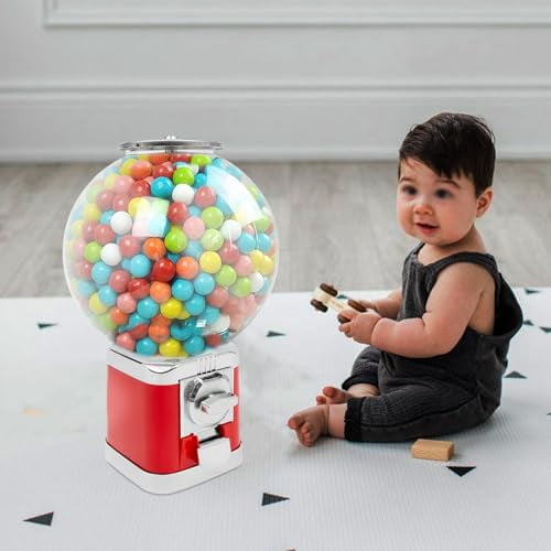 1-Dollar Vending Machine Twister Ball Dispenser Red Big Gumball Machine ...