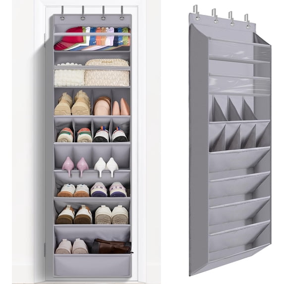 1 Over The Door Shoe Organizer,68" Exlarge Deep Pockets Shoe Organizers ...
