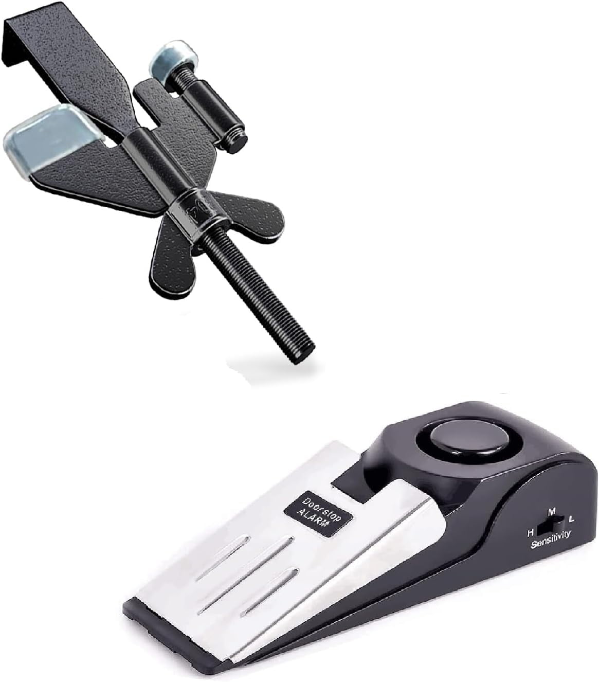 1 Door Stop with Adjustable Portable Door Lock 120 dB Travel Door ...