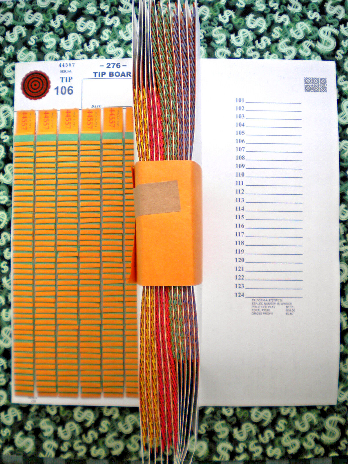 1 Dozen ~ 276 REGULAR "NOT Sure" TIP BOARDS {101-124} Pull Tab Jar ...