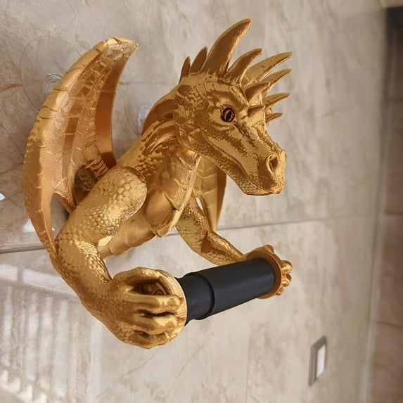 1 Dragon-Shaped Paper Towel Holder- Suitable for Bathroom, Home, or ...