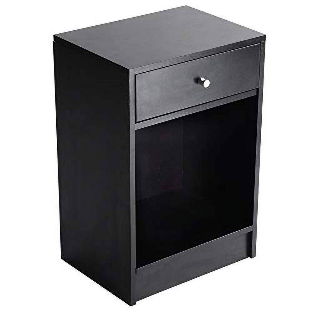 1-Drawer Modern Nightstand End Tables with Drawer and Opening Shelf ...