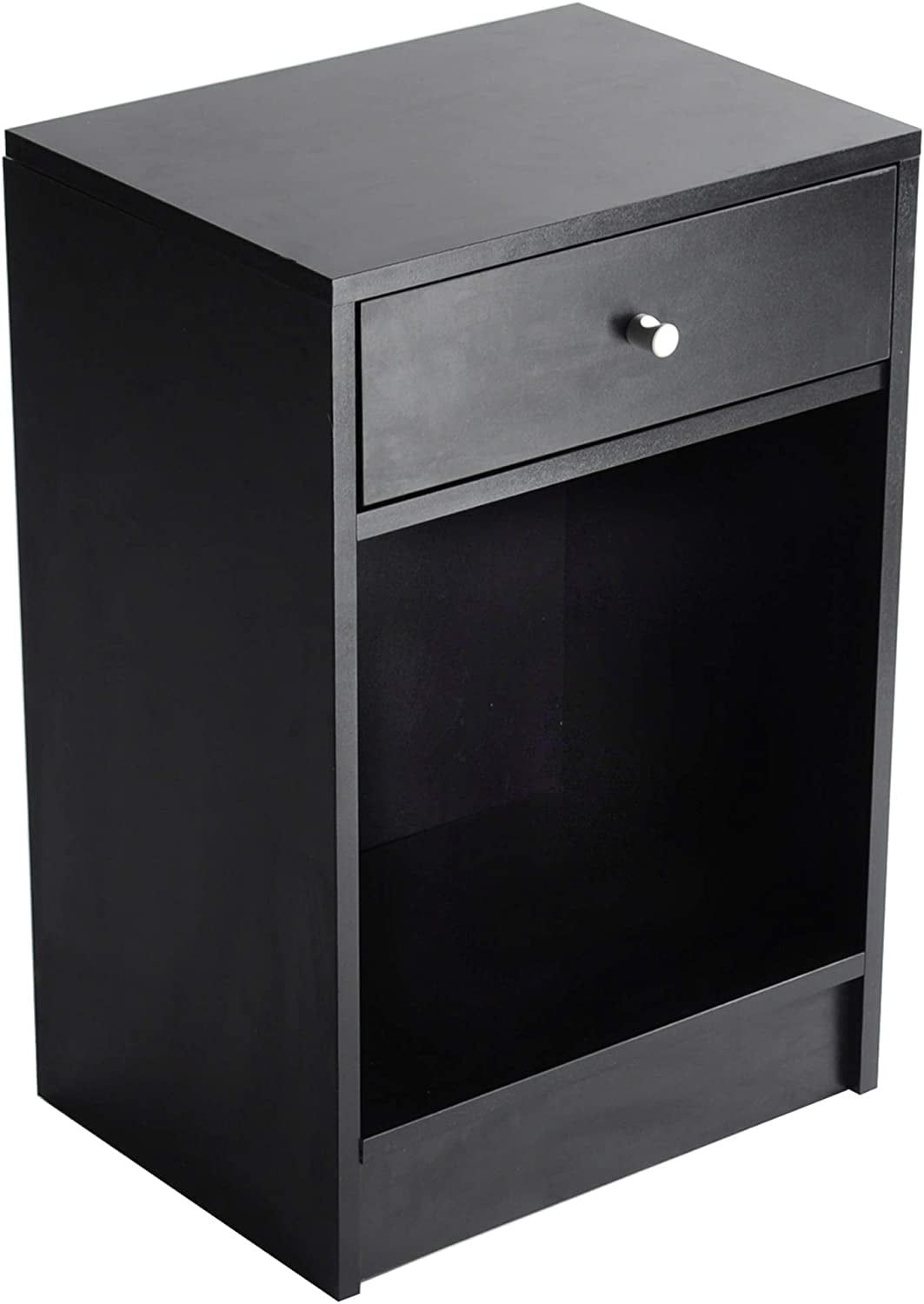 1-Drawer Modern Nightstand End Tables with Drawer and Opening Shelf ...