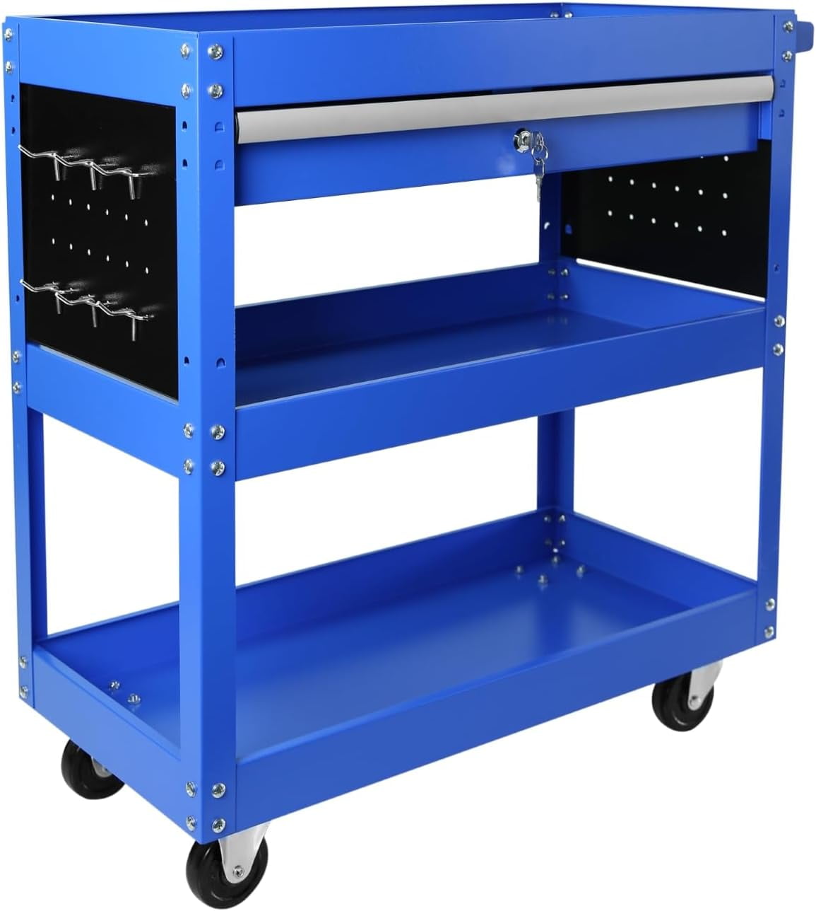 1-Drawer Rolling Tool Chest with Wheels Multifunctional 3 Tier Tool ...