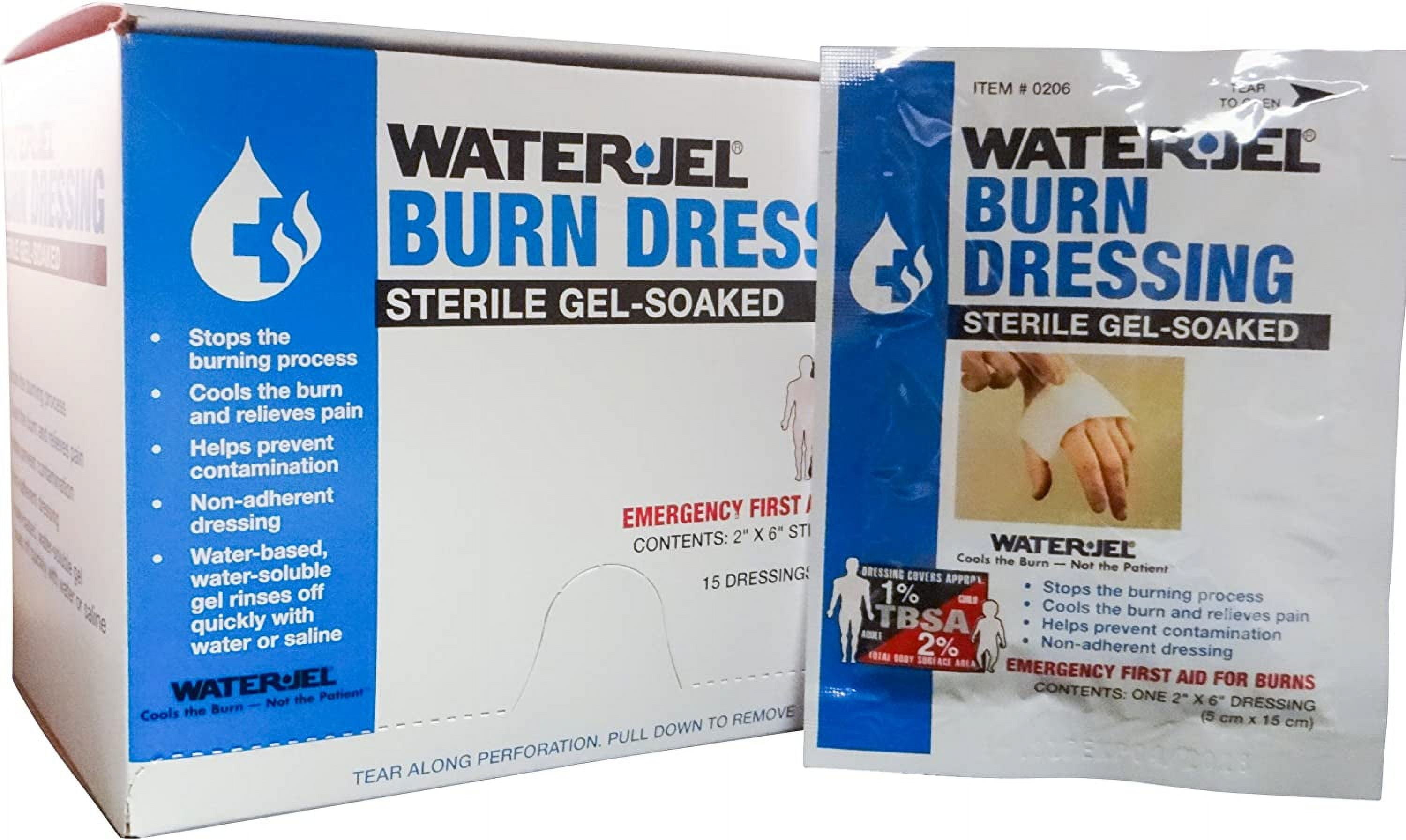 Burn Dressing Cream, First Aid Sterile Burn Gel, 2 x 6 Inch, 10 Pack ...