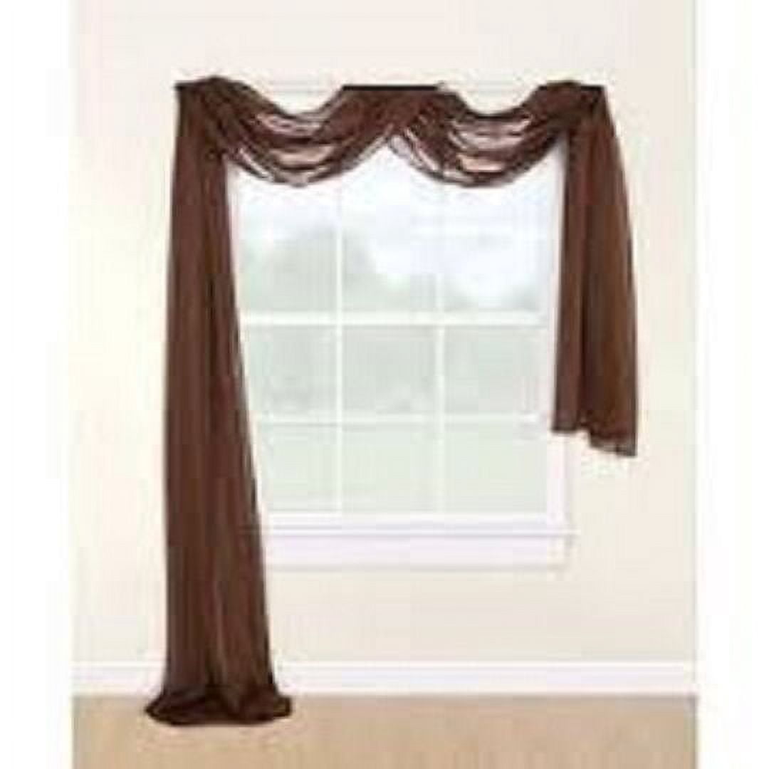 1 ELEGANCE SHEER VALANCE SCARF TOPPER SWAG WINDOW TREATMENT COVERING ...