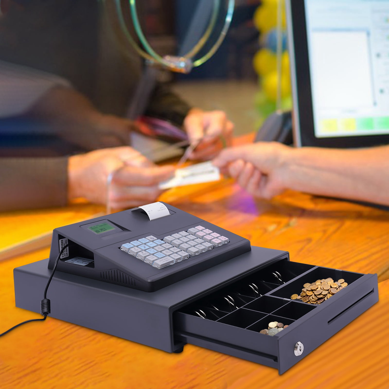 1*Electronic Cash Register, Black-grey Color,Suitable for Supermarkets ...