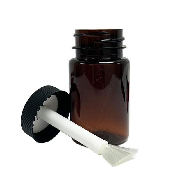 1 Empty Plastic Bottles Brush Applicator Cap Arts Craft Paint Jar ...