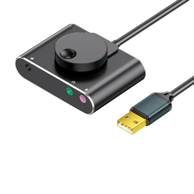 1 * External Sound Card-Black-Gray - Walmart.com