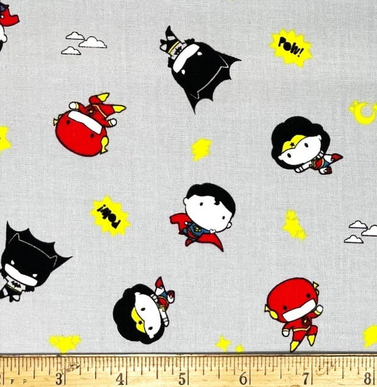 1 Fat Quarter - DC Comics Justice League Superheros Batman Robin Wonder ...
