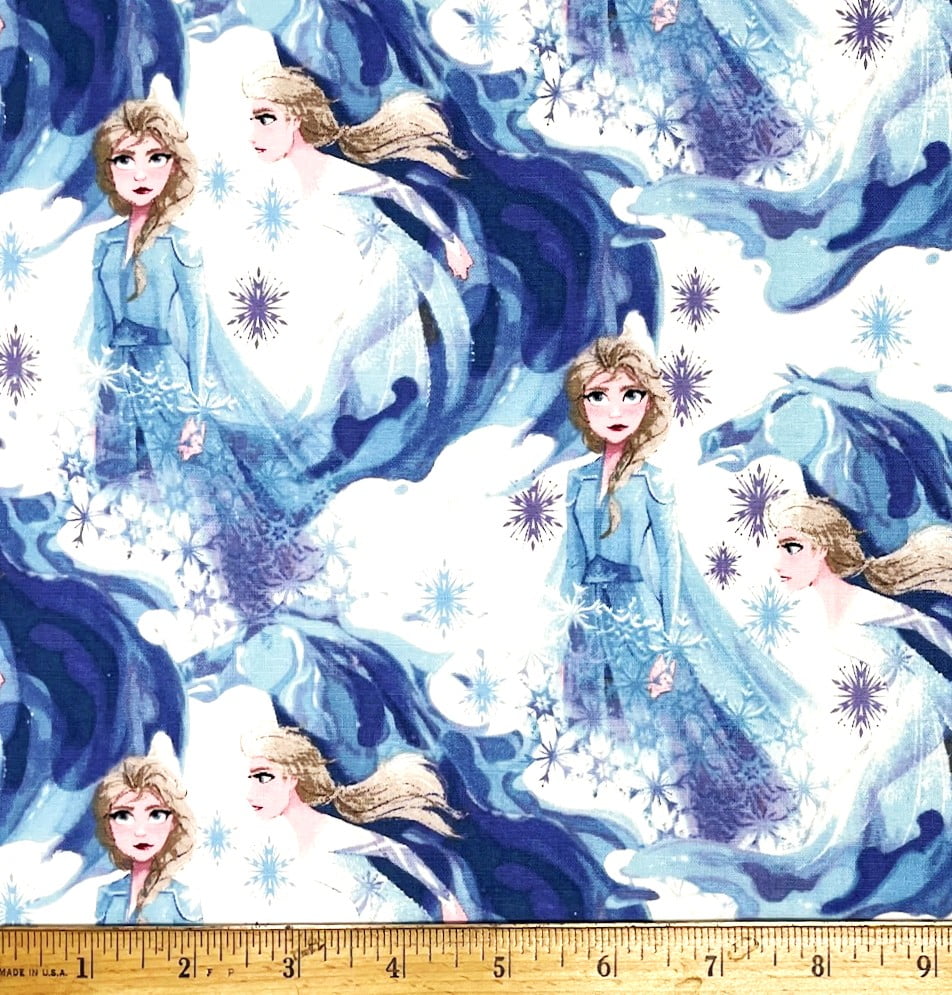 1 Fat Quarter - Disney Frozen Elsa & Anna "In Her Element" Cotton ...