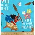 1 Fat Quarter - Disney Princess Moana True to Your Heart Blue Cotton ...