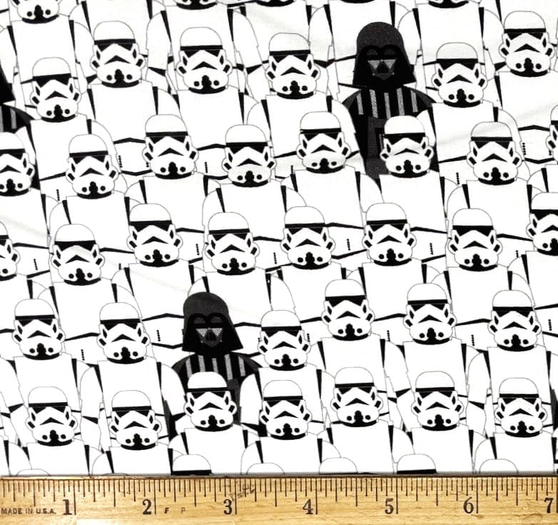 1 Fat Quarter - Star Wars Darth Vader & Stormtroopers in Black and ...