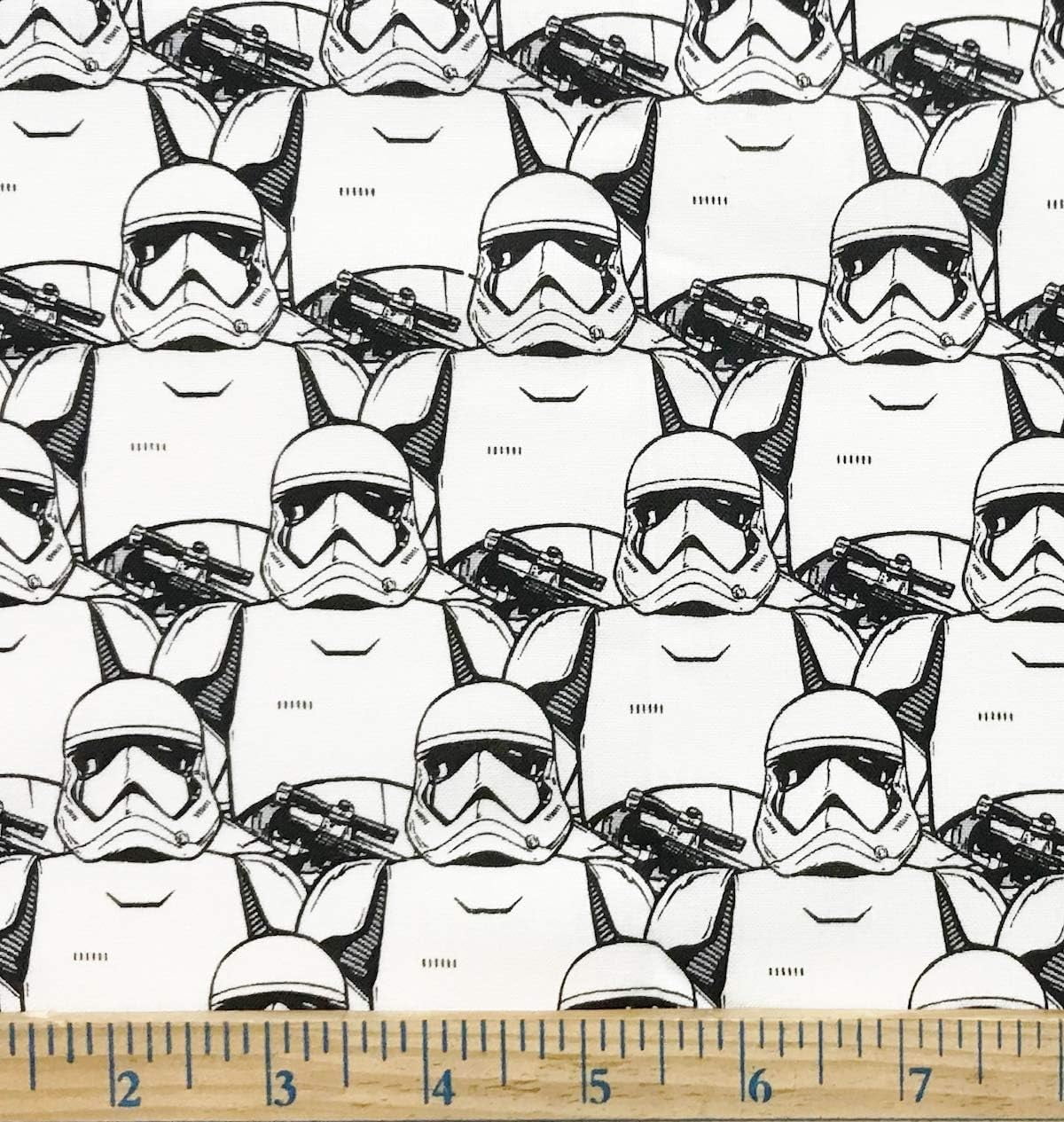 1 Fat Quarter - Star Wars Stormtroopers Black on White Cotton Fabric ...