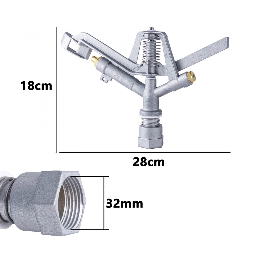 1" Female Thread Rotating Rocker Impact Sprinkler Double Outlet ...