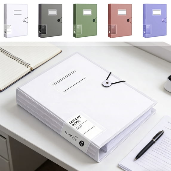 Under 1 File Folder Expanding 30 Pocket 60 Page Transparent A4 Display ...