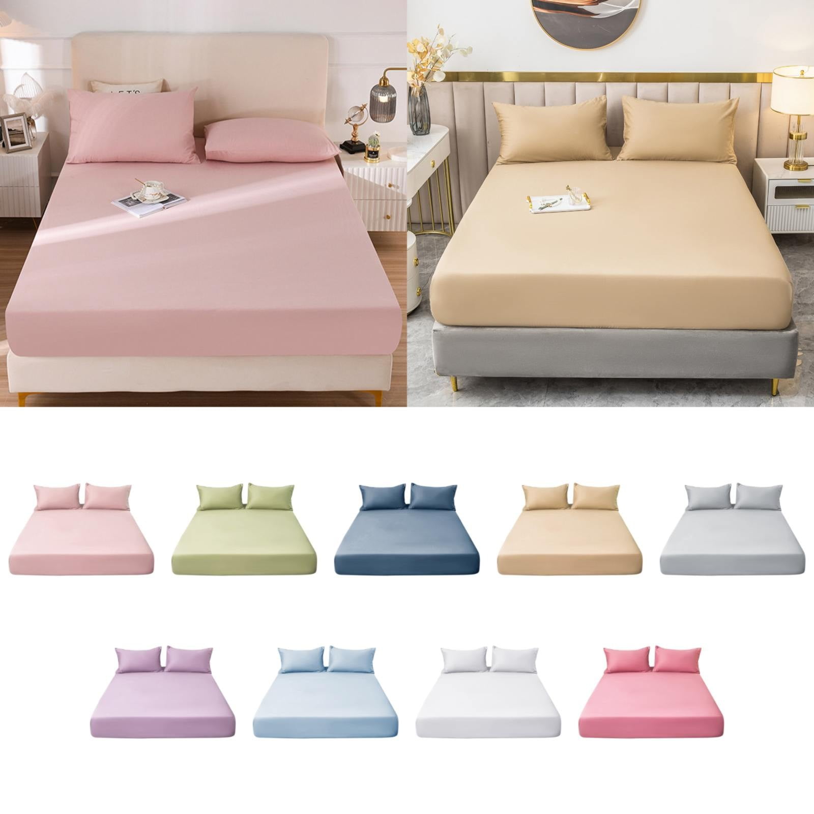 1 Fitted Sheet, 1 Pillowcase,Fitted Bottom Sheet Queen Fitted Sheet ...