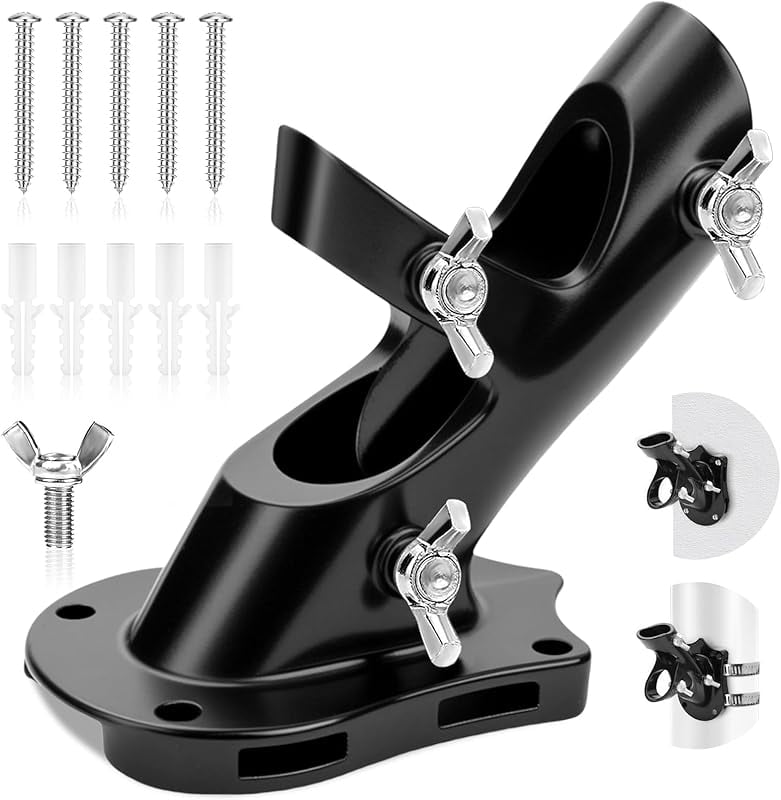 1" Flag Pole Holder for Outside House, REERON 2-Positions Metal ...