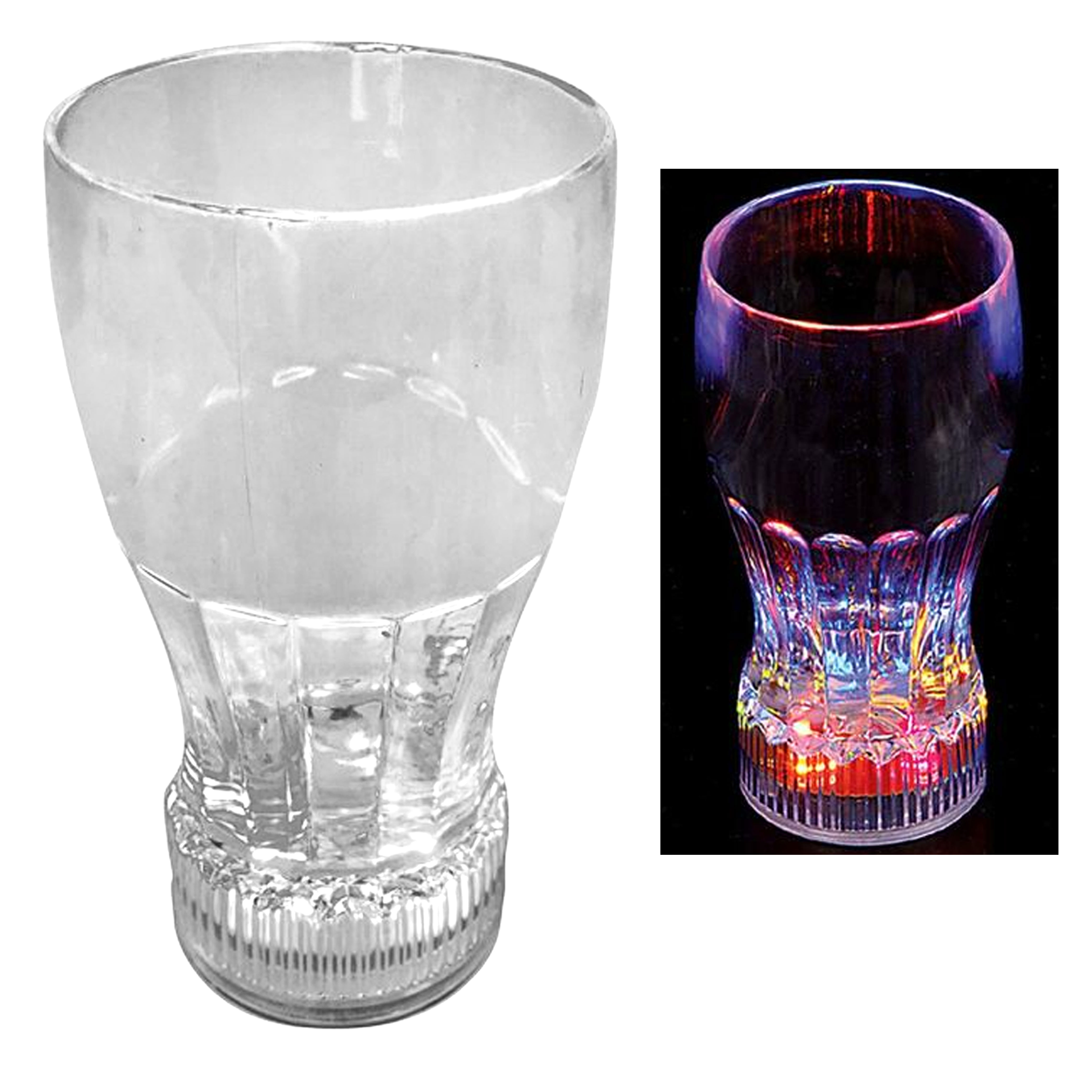 1 Flashing Drinking Cup LED Light Up Shot Bar Club Party Beer Drink Glass 11oz - Walmart.com