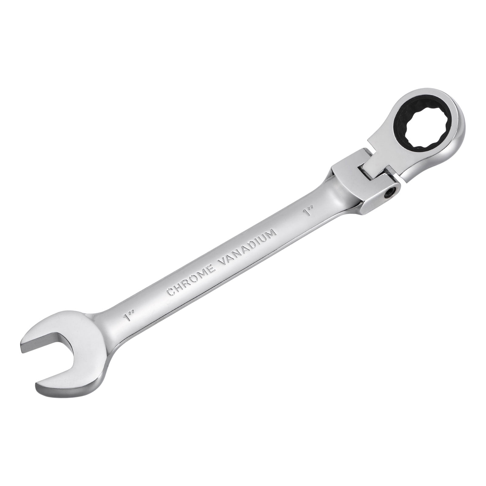 1" Flex-Head Ratcheting Combination Wrench SAE 72 Teeth 12 Point Ratchet Box Ended Spanner Tools ...