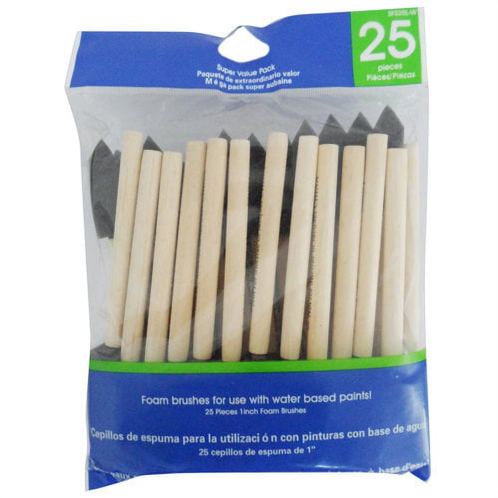 1" Foam Brush Set, 25 Piece - Walmart.com