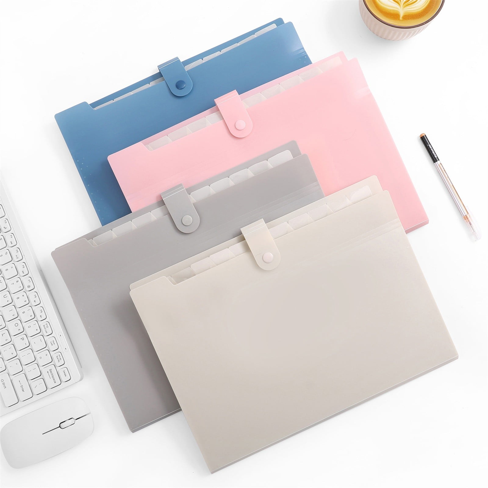 1 Folder Expanding File Organizer with 8/12 Pockets Accordion File ...