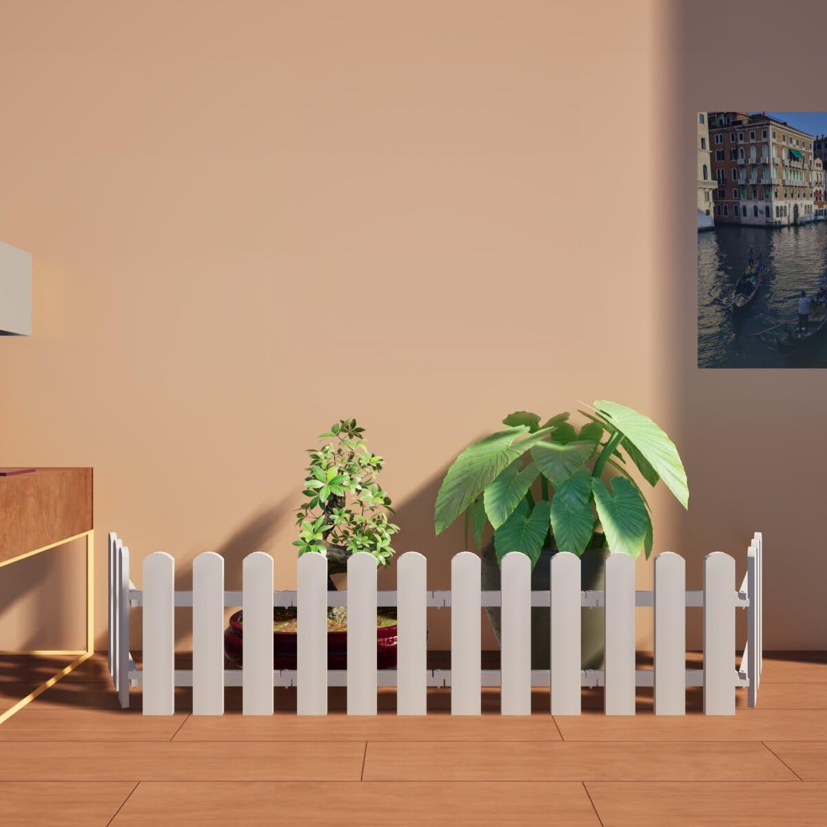 1 Foot Tall Garden Fence/Picket Fence - Plant Partition Fence (with ...