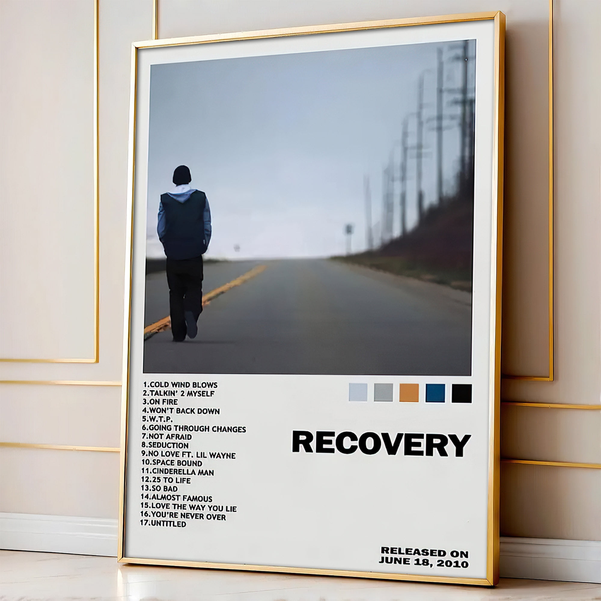 1 Frameless Music Inspired Canvas Wall Art Poster - Eminem "Recovery ...