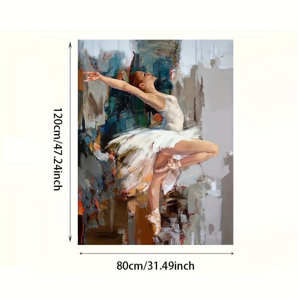 1 Frameless Retro Ballet Dancer Canvas Art Print, Modern Dancer Poster ...