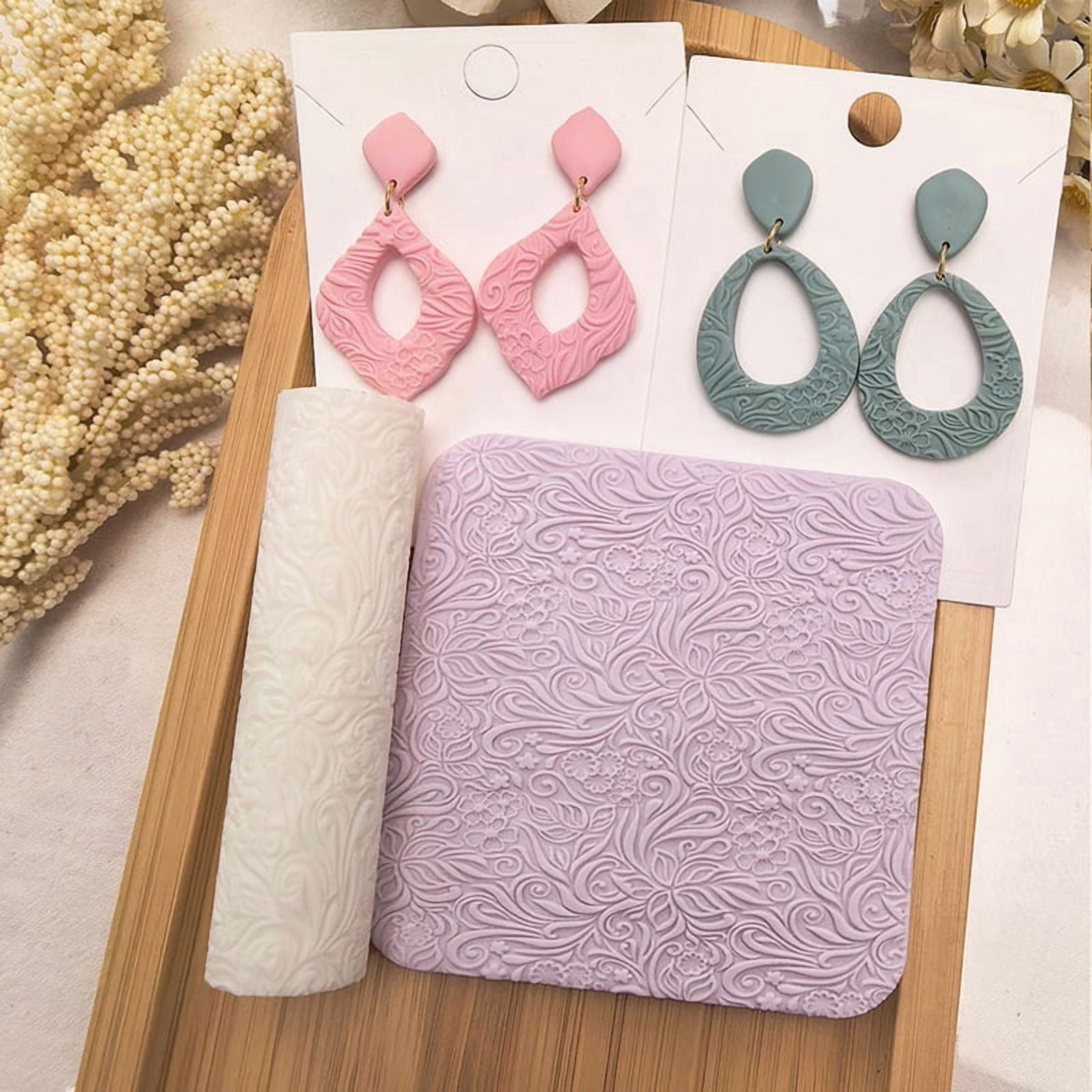 1 French pattern soft clay texture roller DIY texture roller DIY ...