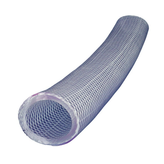 1 Ft x 1-1/2" ID High Pressure Braided Clear Flexible PVC Tubing Heavy ...