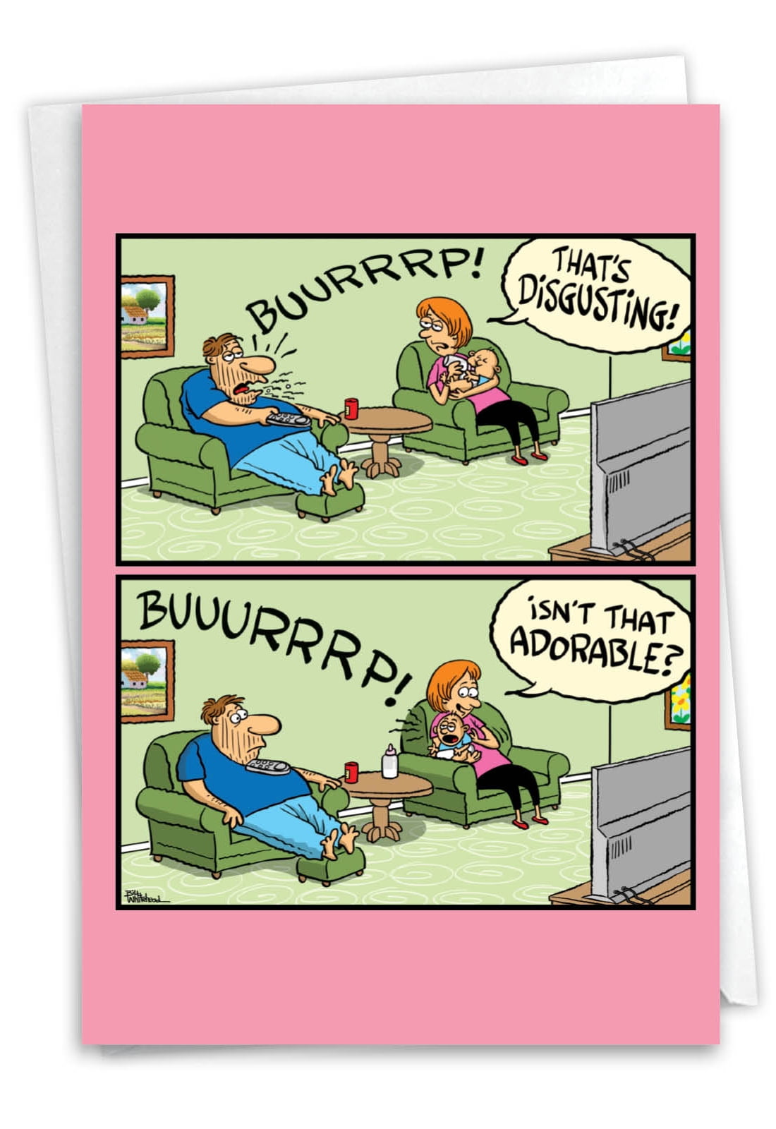 1 Funny Baby Card with Envelope - Different Burps Baby C3640BBG ...