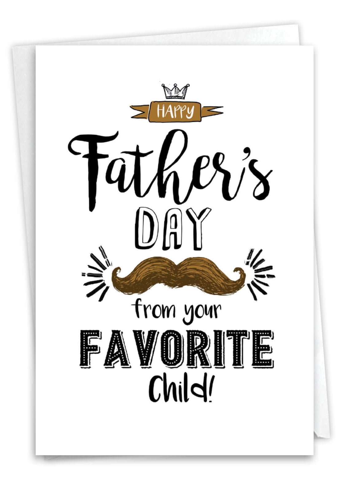 1 Funny Father's Day Card with Envelope - From Dad's Favorite Child ...