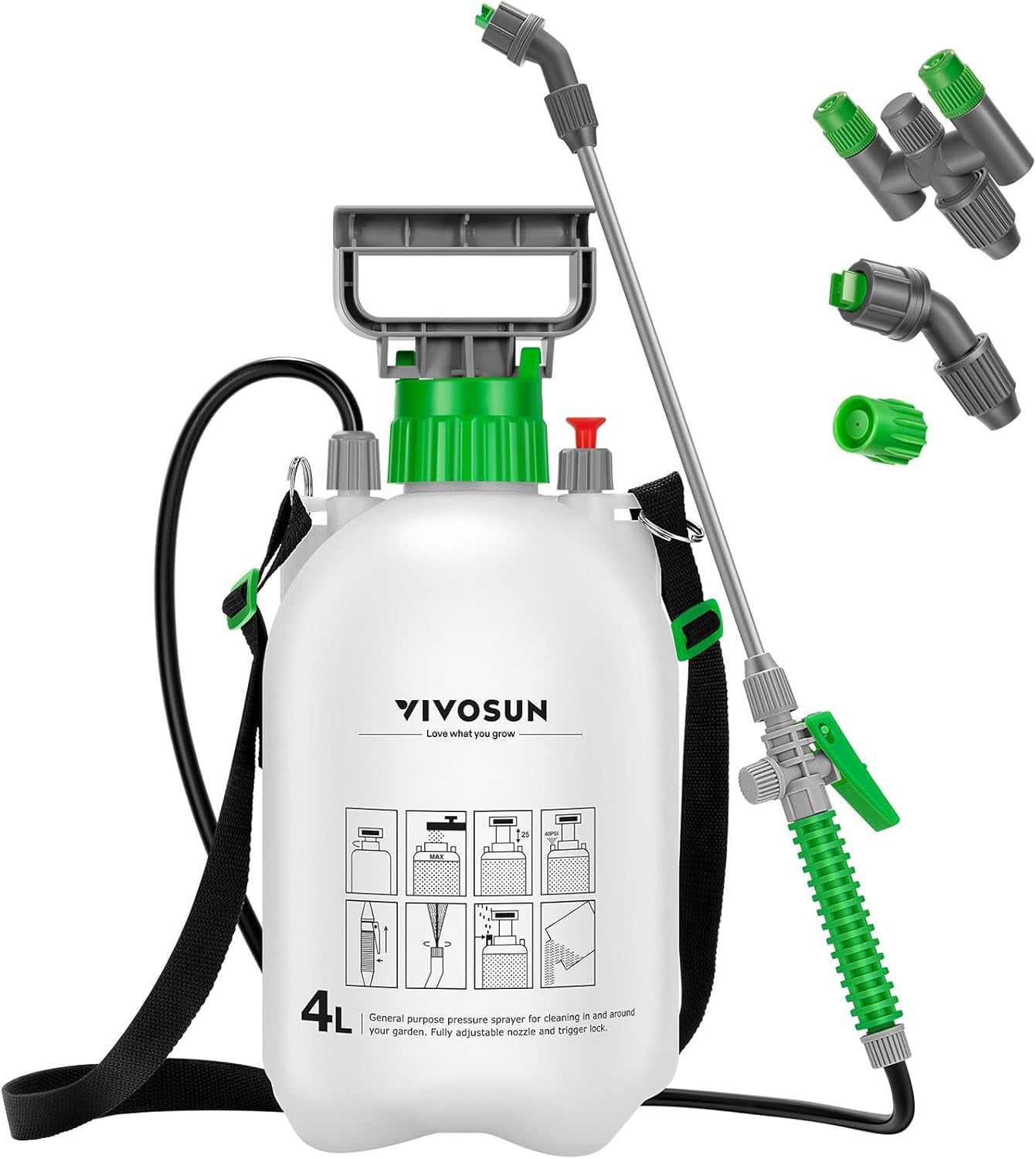 1 Gal/4L Pump Sprayer, Garden Water Sprayer for Plants, Weeds & Lawn ...