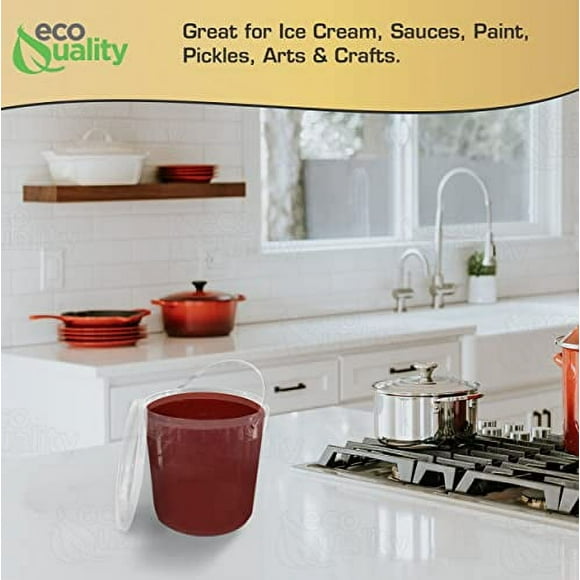 Gallon Ice Cream Containers and Food Storage Buckets for Home Use